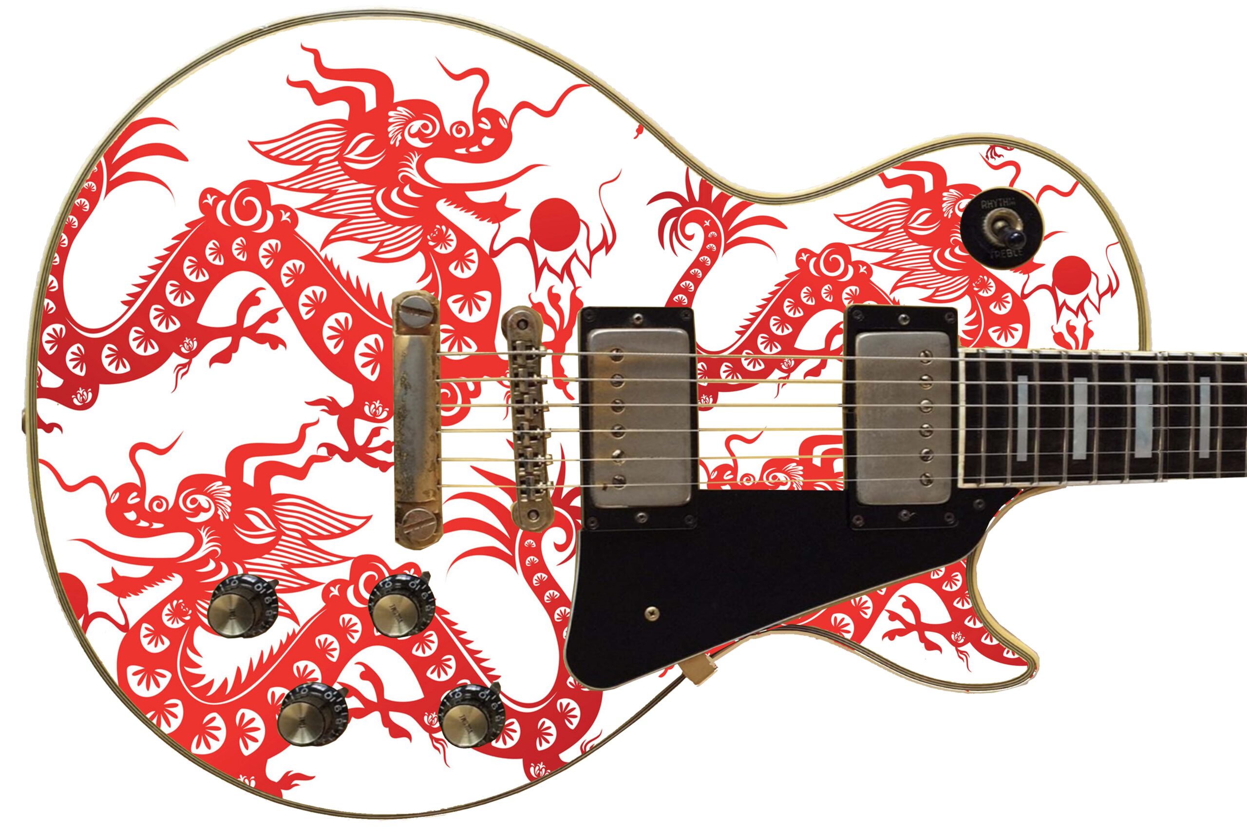 Guitar Wrap Axe Skin - Traditional Dragon Paper - 776 - Sticka Steve's