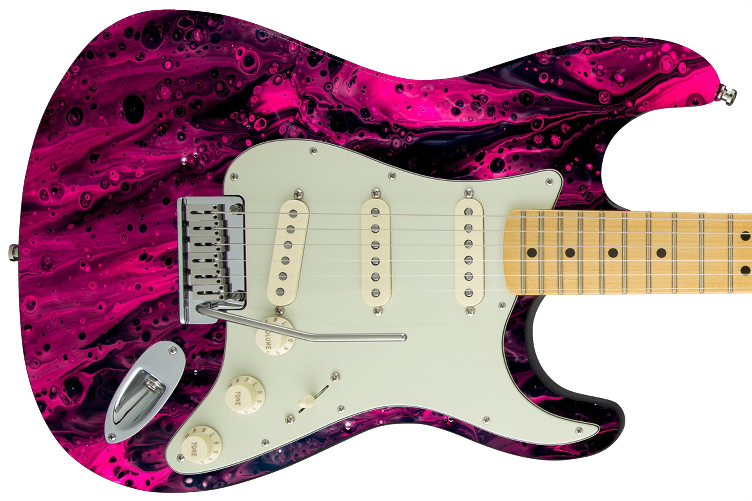 Guitar Wrap Electric Bass Axe Skin Pink Lava Lamp 1103 - Sticka Steve's
